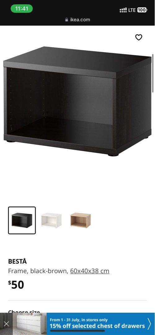 IKEA BESTA TV Console Unit Bench Storage Display Cabinet Door Wood ...