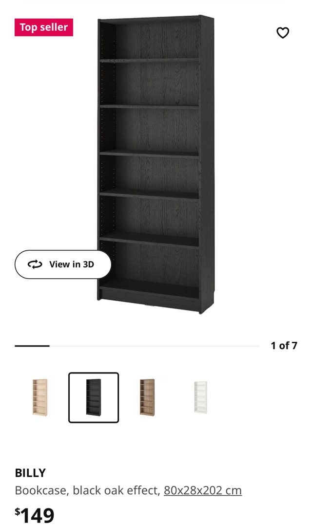 IKEA Billy Bookcase Large, Furniture & Home Living, Furniture, Shelves ...