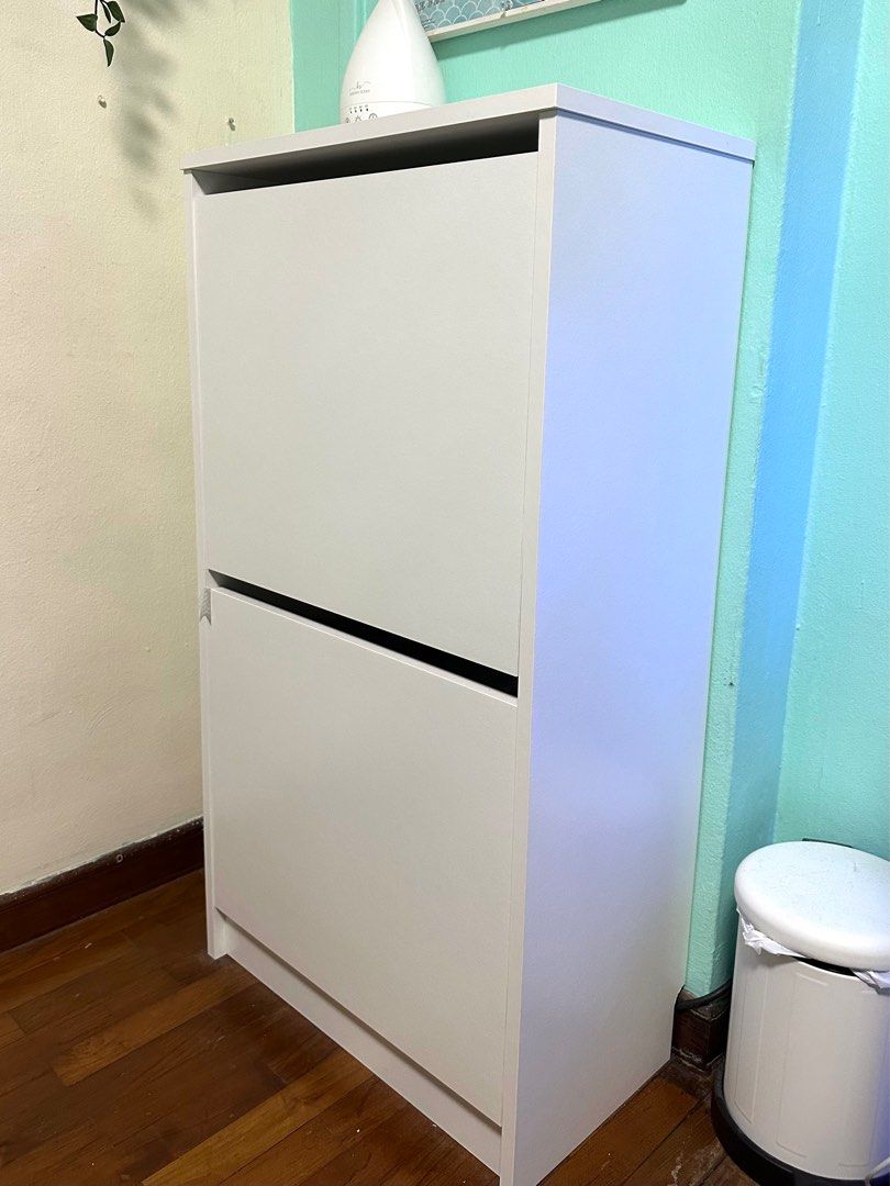 IKEA BISSA Shoe Rack Cabinet with 2 Compartments, Furniture & Home ...