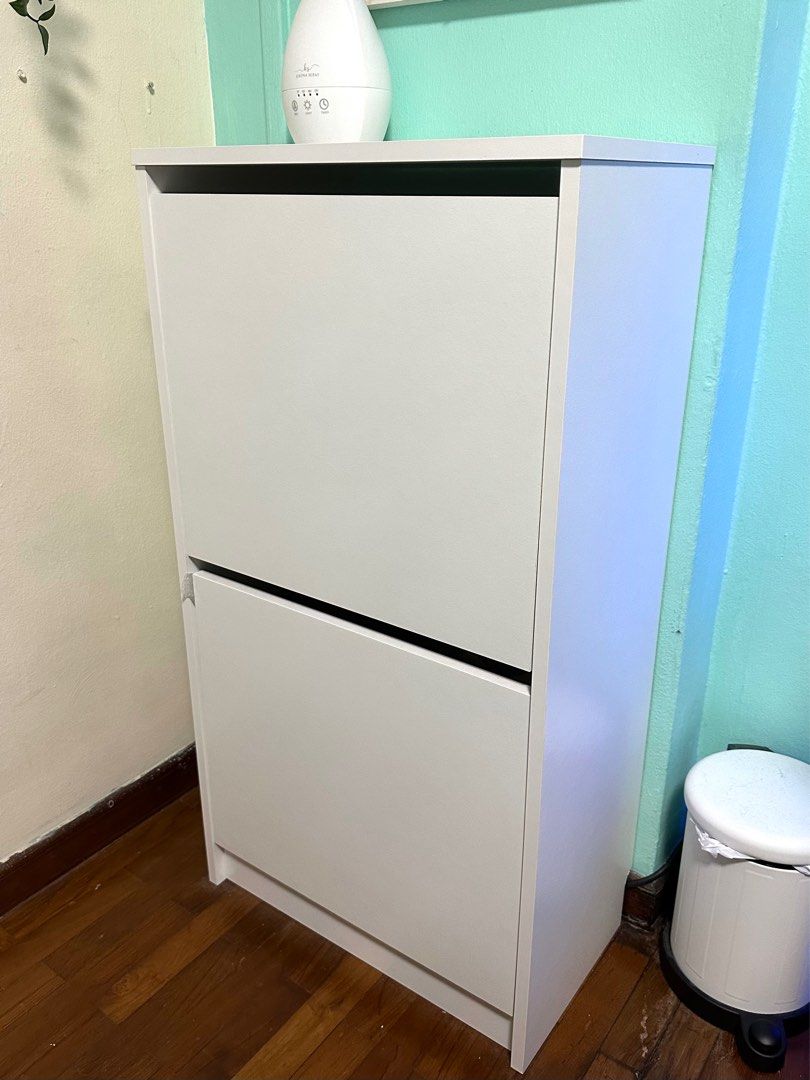 IKEA BISSA Shoe Rack Cabinet with 2 Compartments, Furniture & Home ...