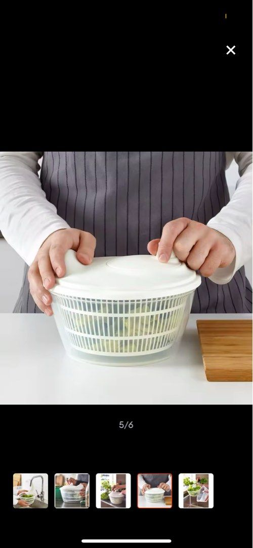 IKEA TOKIG / UPPFYLLD Salad Spinner, TV & Home Appliances, Kitchen ...