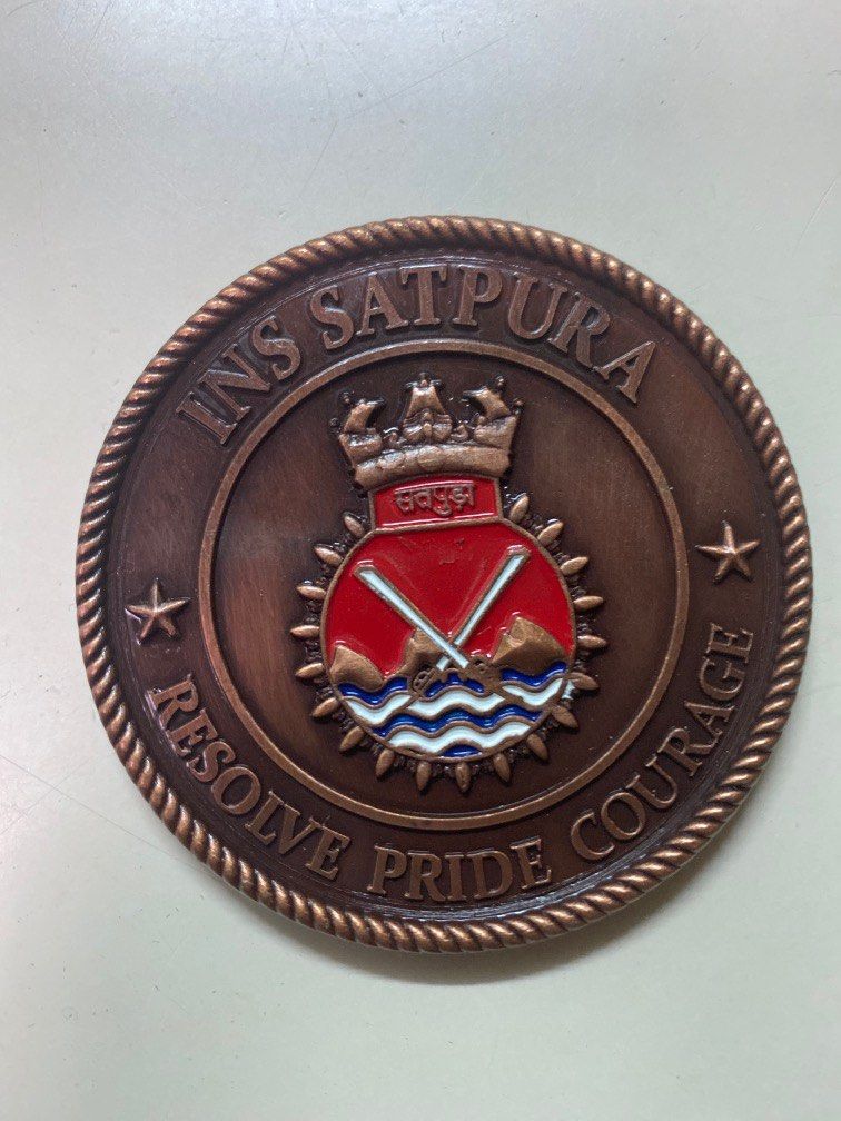 INDIAN NAVY SHIP COIN INS SATPURA, Hobbies & Toys, Memorabilia ...