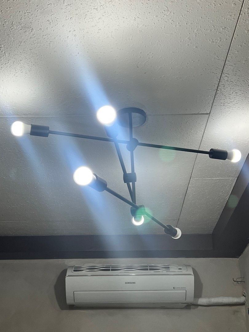 INDUSTRIAL LIGHT FIXTURE, Furniture & Home Living, Lighting & Fans ...