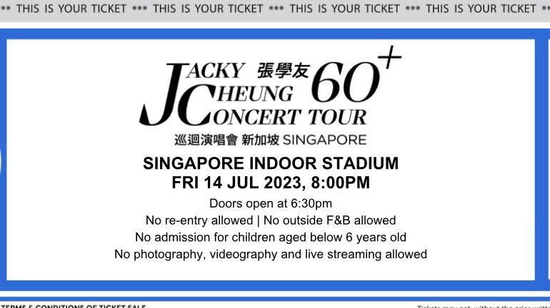 Jacky Cheung concert ticket, Tickets & Vouchers, Event Tickets on Carousell