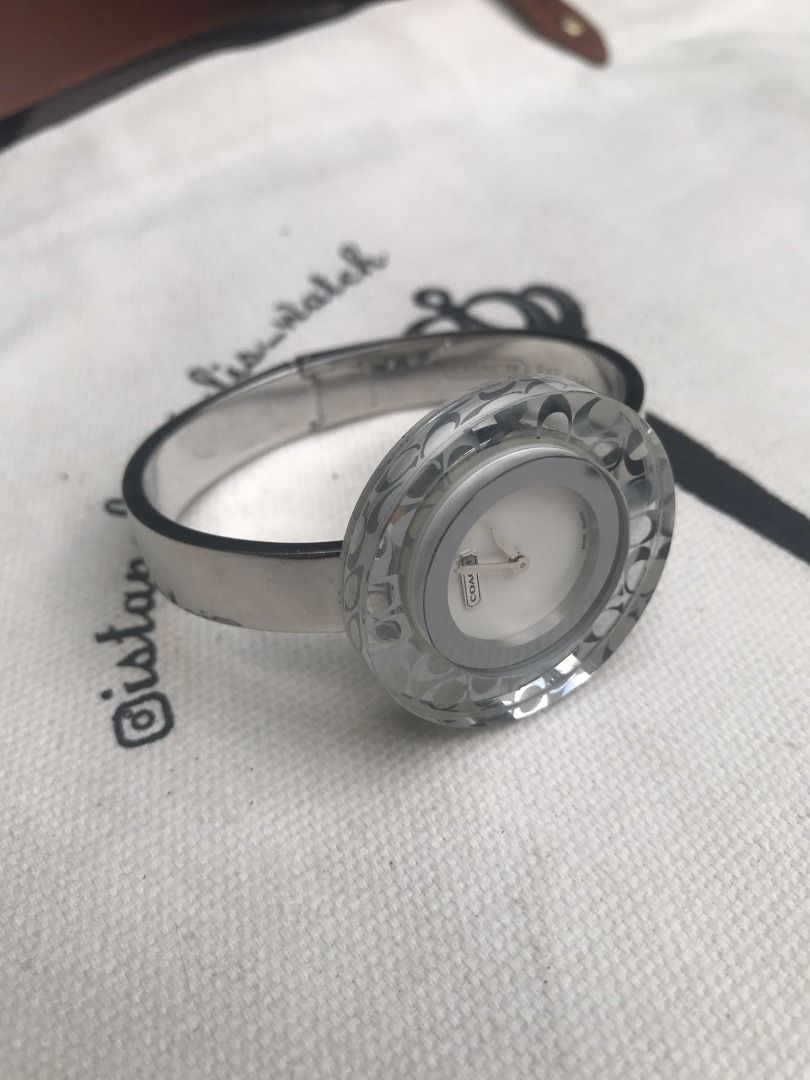 Jam Tangan Coach Daphne Black Stainless Steel Quartz Band Watch, Fesyen ...