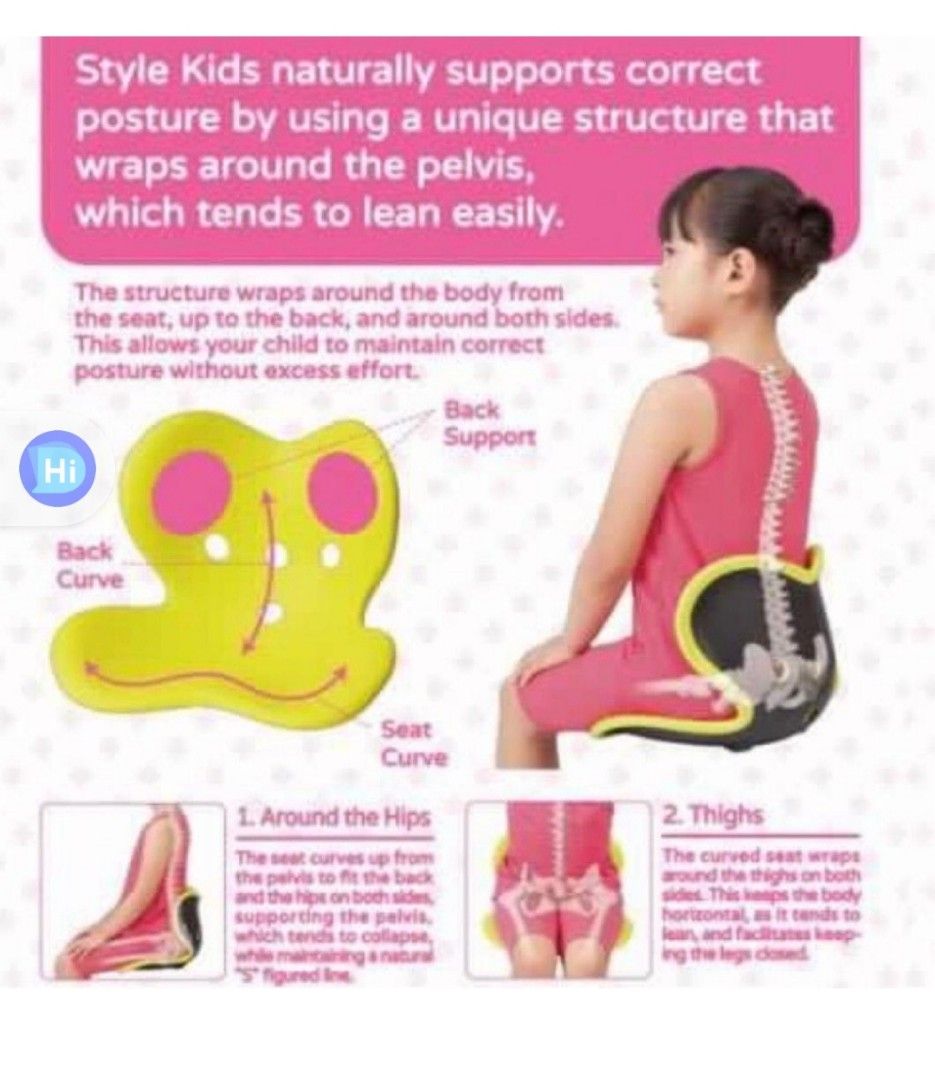 JAPAN Style Kids Large (Back Support Seat | Posture Corrector | Study ...