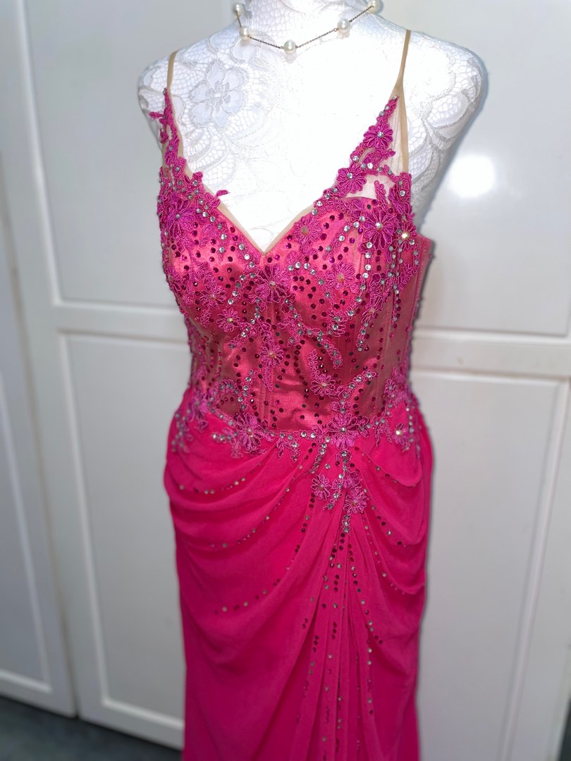 Jerome Salaya Ang beaded long gown, Women's Fashion, Dresses & Sets ...
