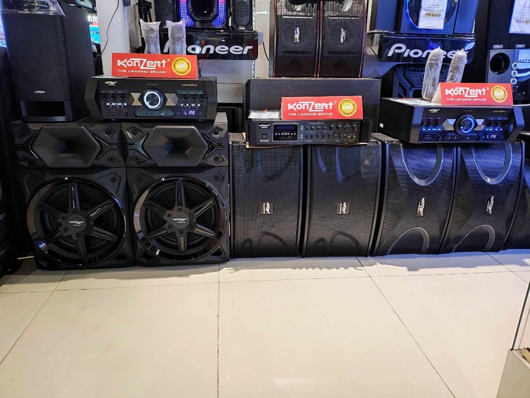 KONZERT SPEAKER SET WITH AMPLIFIER & MIXER, PORTABLE, TV & Home ...