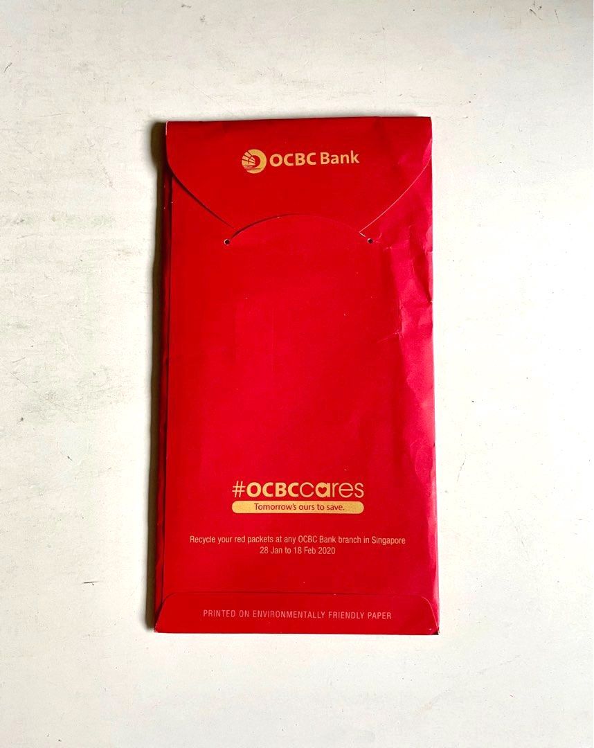 Large OCBC CNY Red Packet Ang Bao Ang Pow Hong Bao Ang Pao Money ...