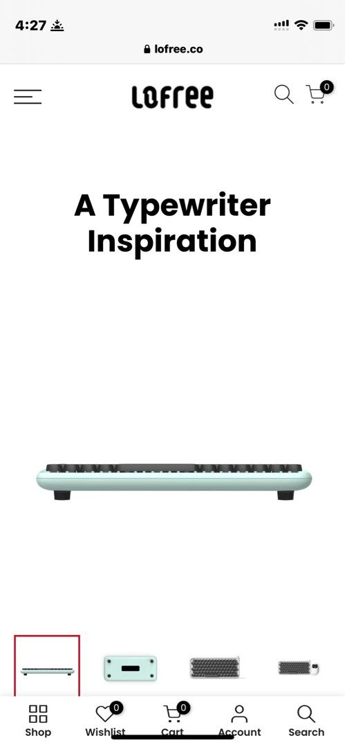 Lofree DOT Typewriter Inspired Bluetooth Mechanical Keyboard Blue ...