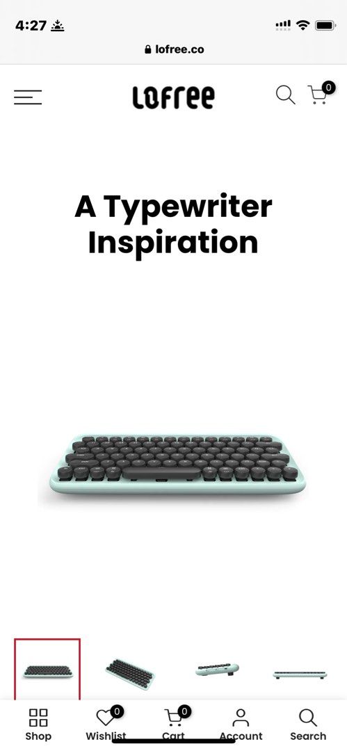 Lofree DOT Typewriter Inspired Bluetooth Mechanical Keyboard Blue ...