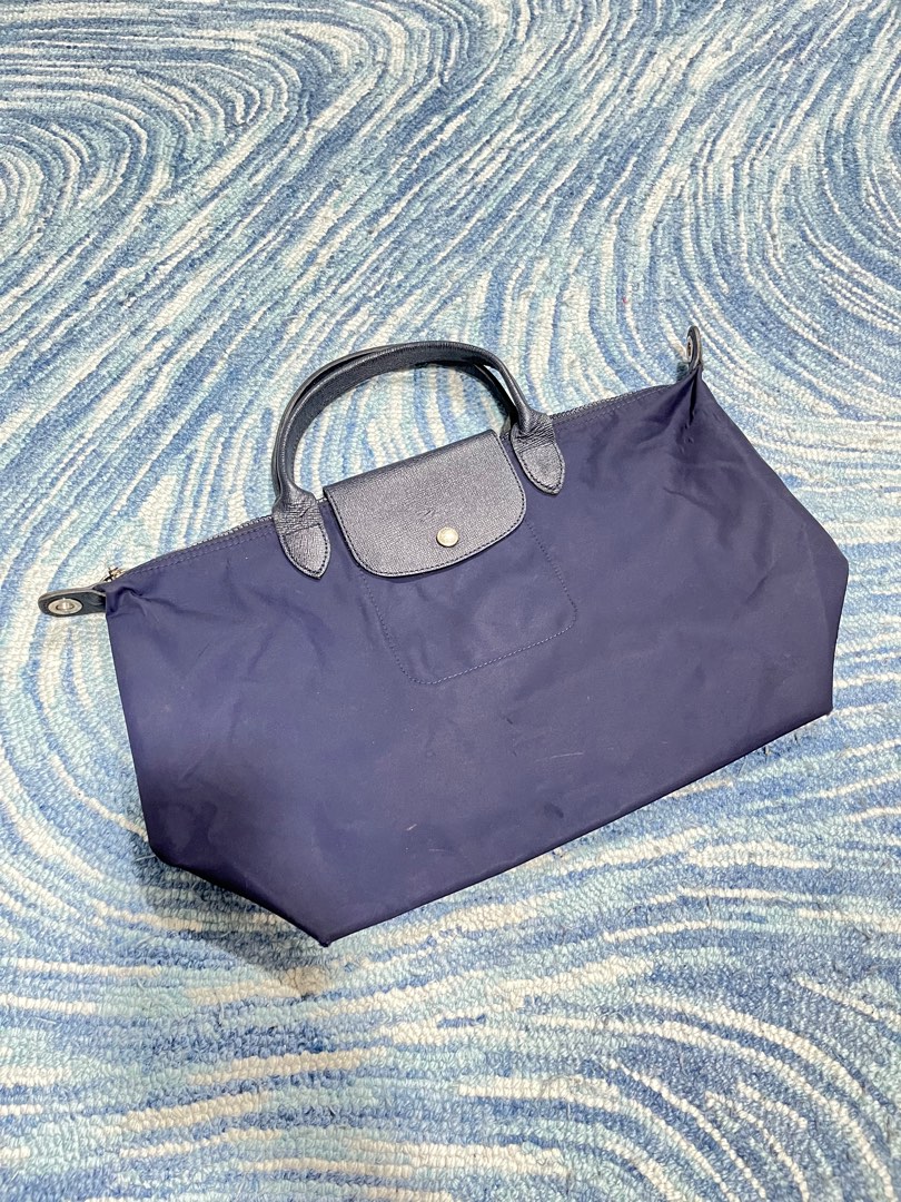 LONGCHAMP ORIGINAL BUTTON NAVY BLUE MEDIUM cross body bag with etiketa ...