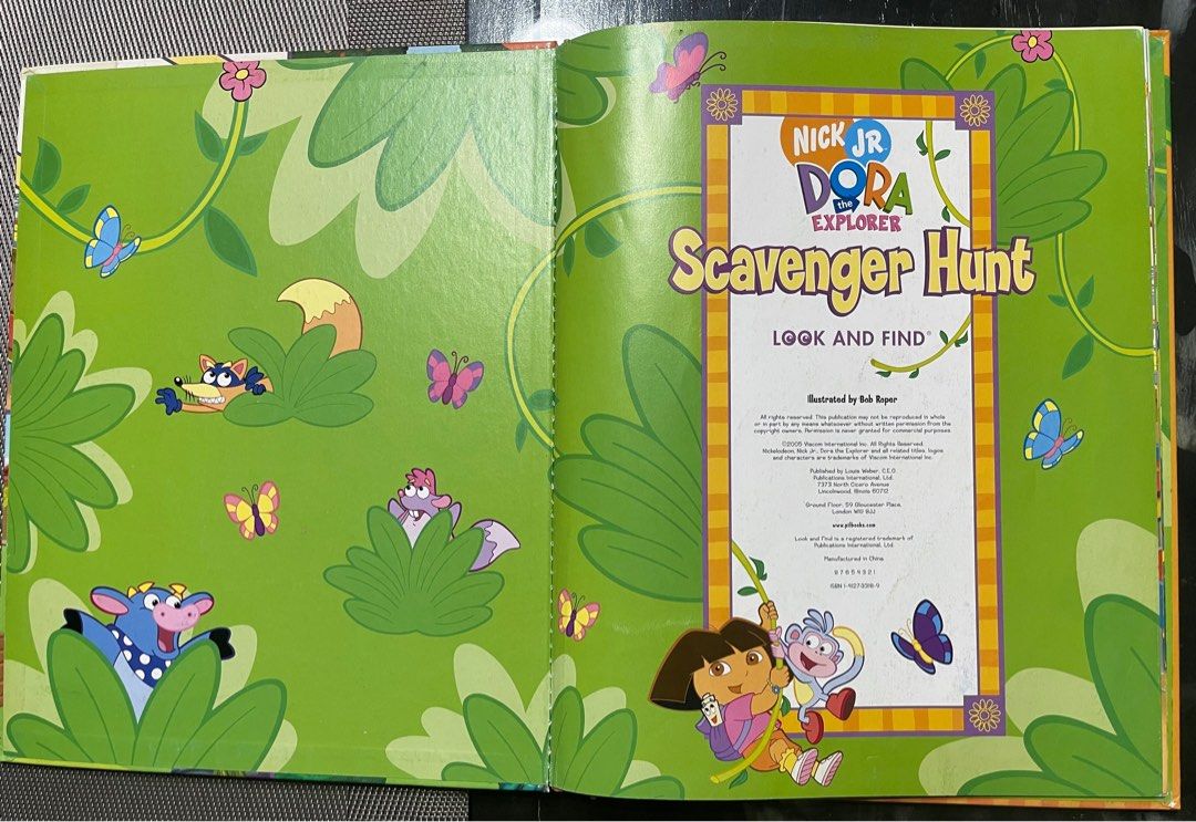 Look and Find Dora Scavenger Hunt book for girls on Carousell