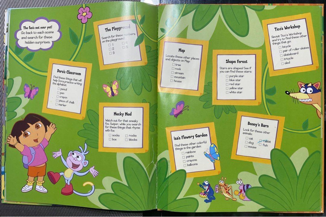 Look and Find Dora Scavenger Hunt book for girls on Carousell