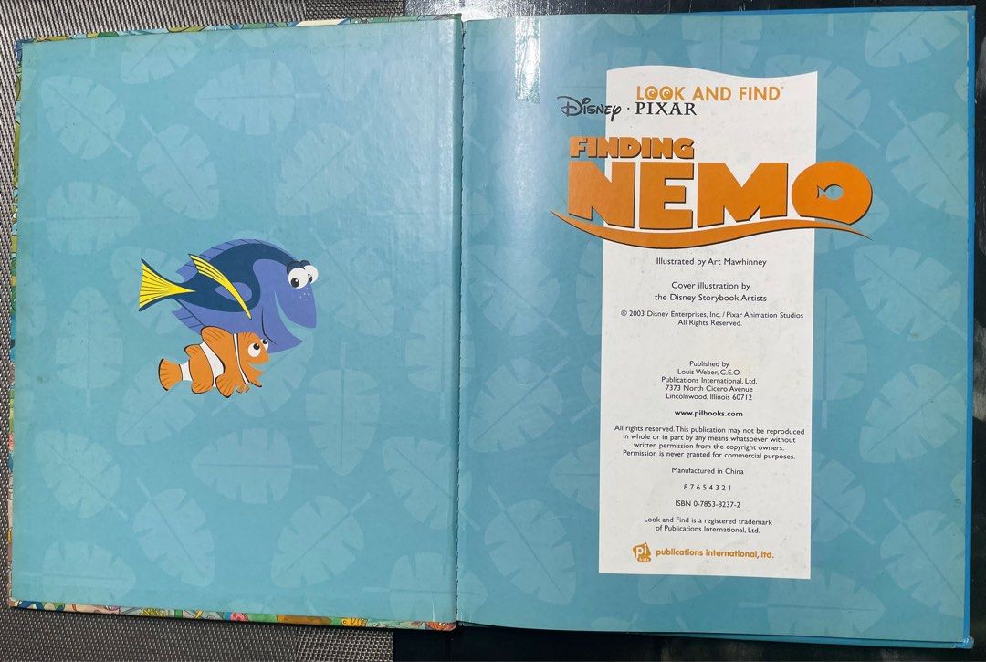 Look and Find Finding Nemo book for kids, Hobbies & Toys, Books ...