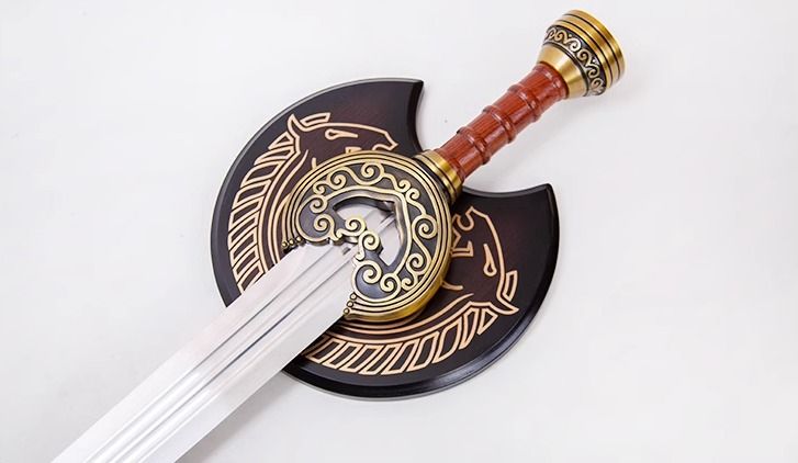 LOTR : King Theoden of Rohan Prop Herugrim (Comes with Wall Plaque ...