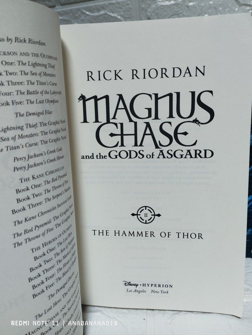 Rick Riordan - Magnus Chase and the Gods of Asgard, Hobbies & Toys ...