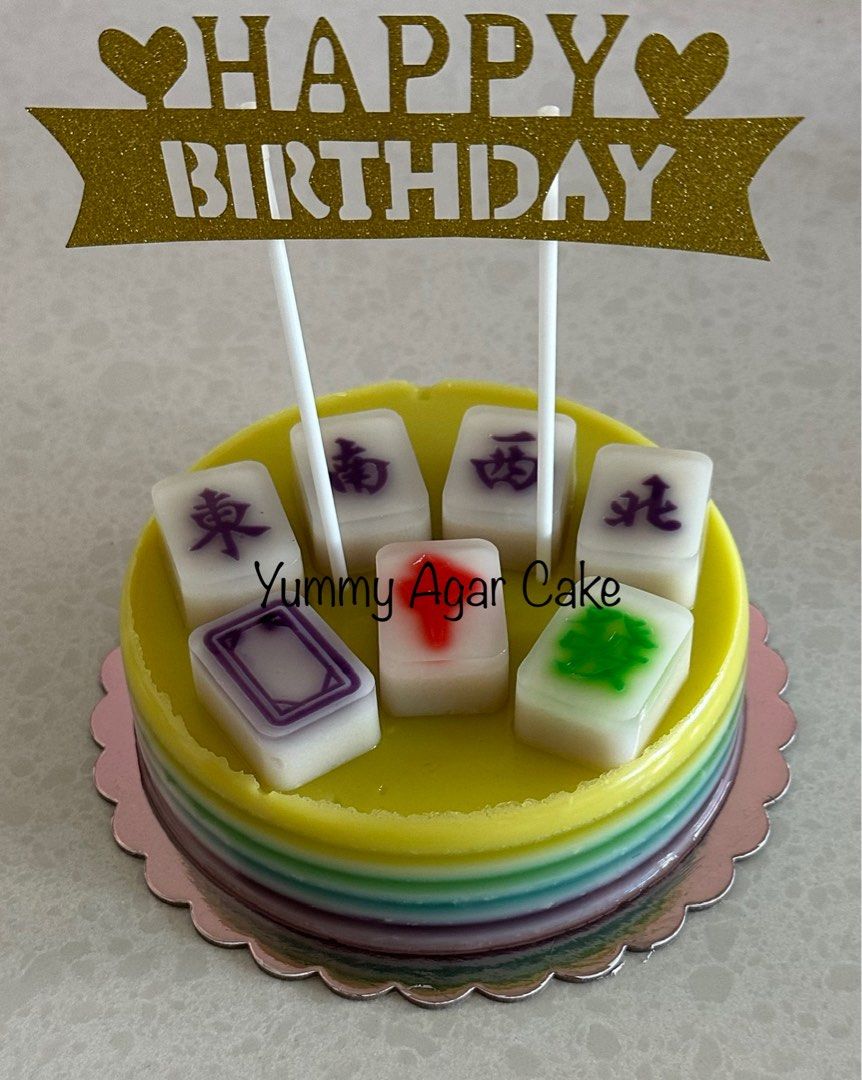 Mahjong Agar Agar Birthday Cake No. 3, Food & Drinks, Homemade Bakes on ...