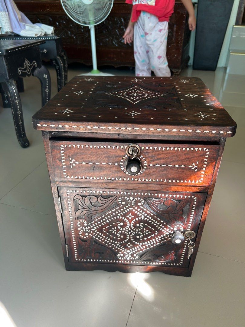 Maranao Baul Baur Bedside Table, Furniture & Home Living, Office ...