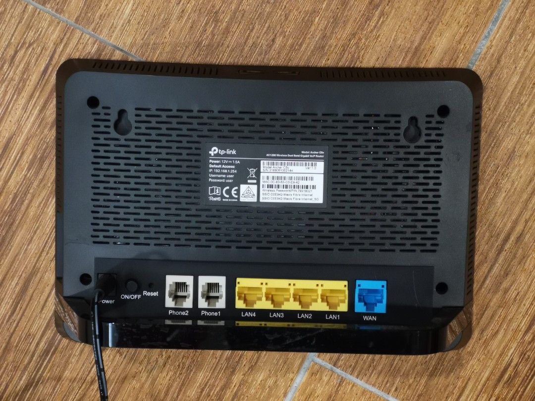 Maxis 4-Port Wifi Router Archer C5v, Computers & Tech, Parts ...