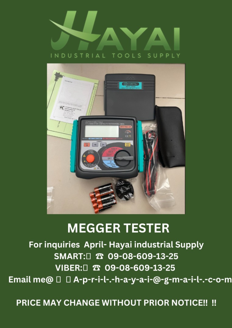 Megger tester, Commercial & Industrial, Construction Tools & Equipment ...