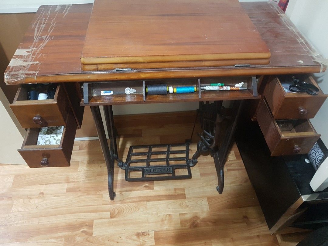 Meja Mesin Jahit, Furniture & Home Living, Furniture, Tables & Sets on ...