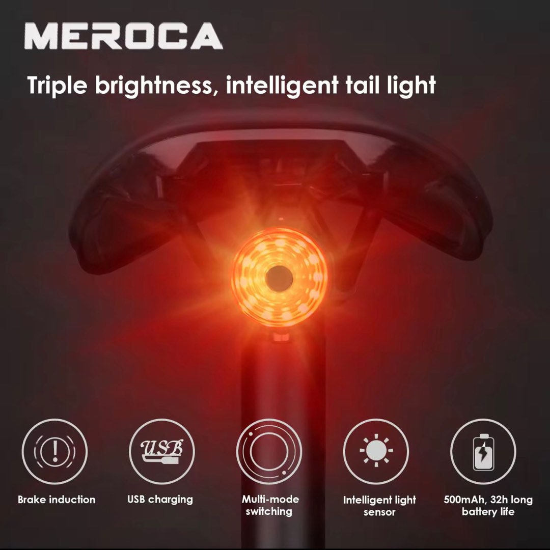 MEROCA Smart Tail Light, Sports Equipment, Bicycles & Parts, Parts ...