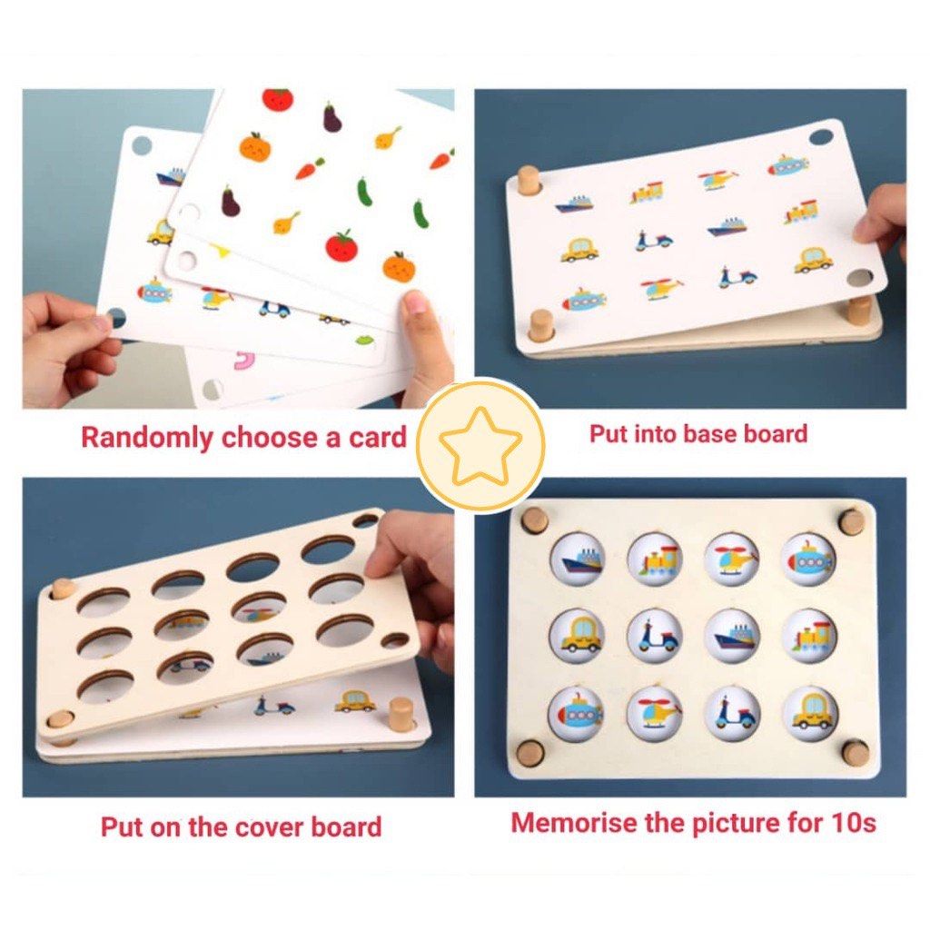 Montessori Wooden Memory Game Set, Babies & Kids, Infant Playtime on ...
