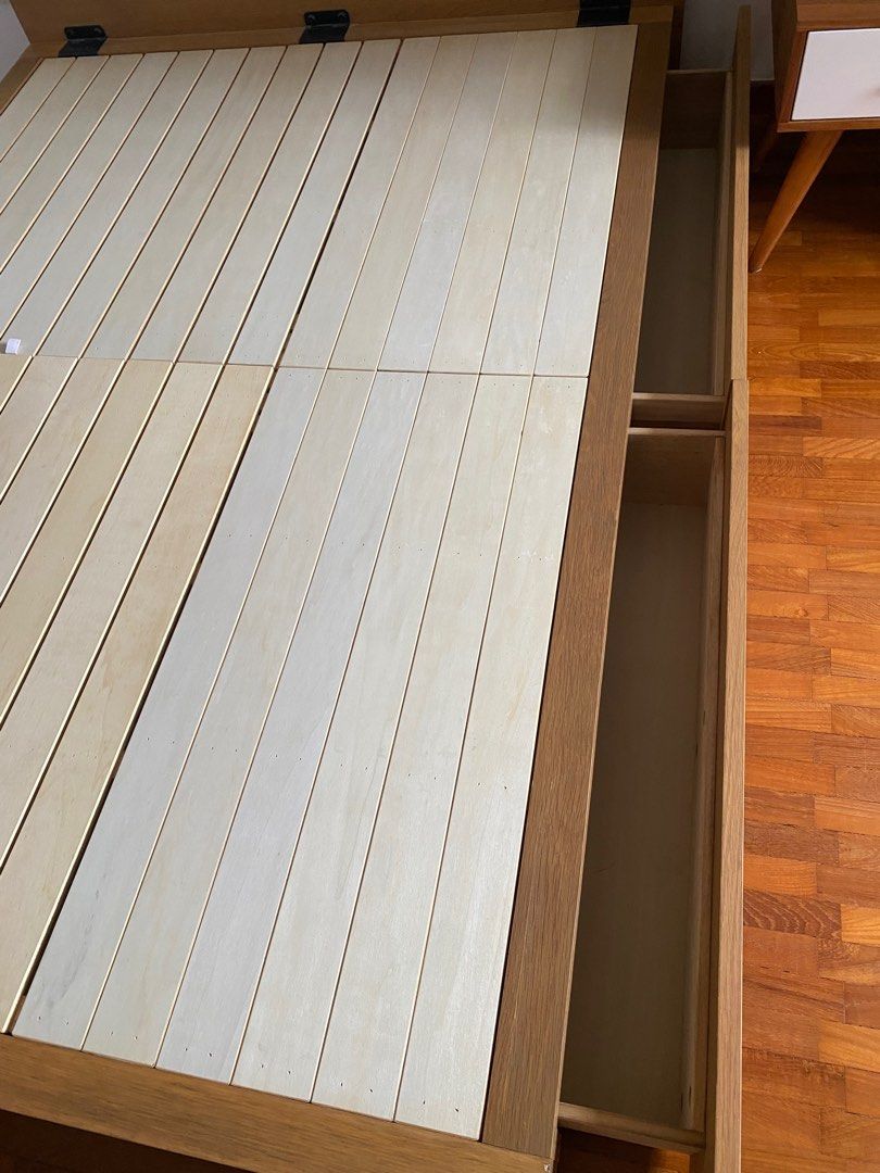 Muji queen size bed frame, Furniture & Home Living, Furniture, Bed ...