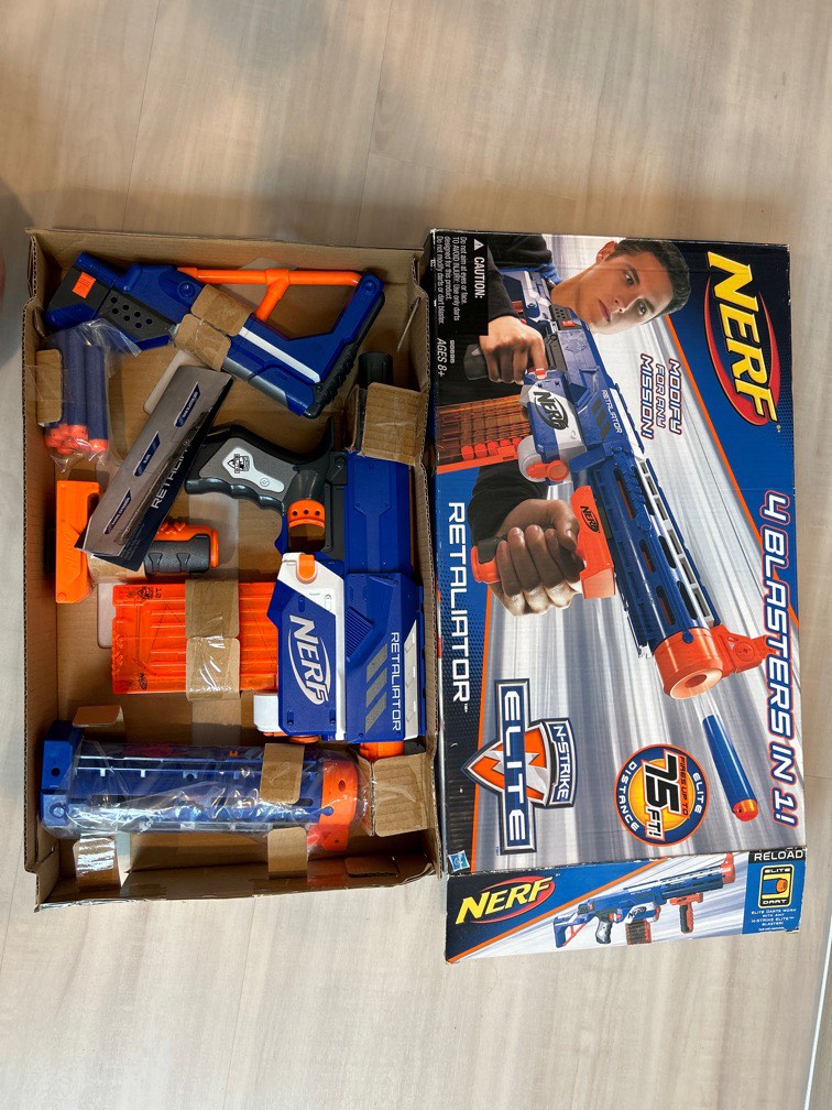 Nerf blaster retaliator, Hobbies & Toys, Toys & Games on Carousell