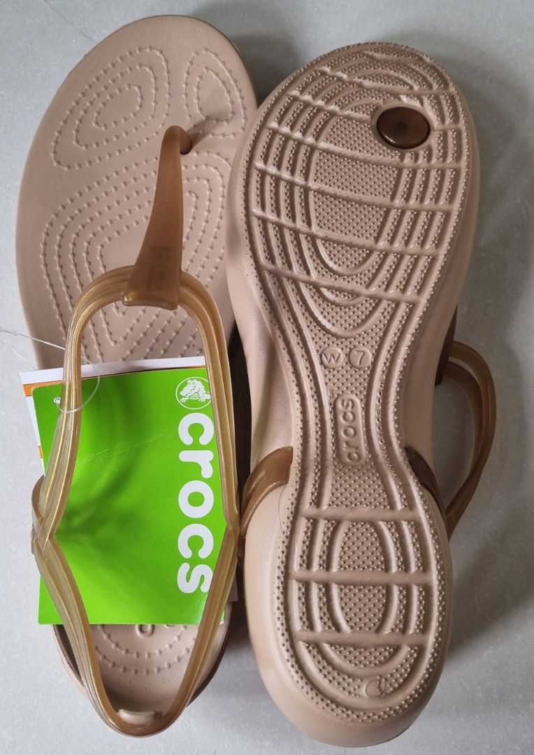 (NEW) Crocs Isabella T-strap Scandal, Women's Fashion, Footwear ...