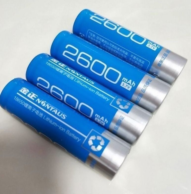 Nontaus 18650 lithium battery Original 2600mAh 18650 Battery 3.7V for ...