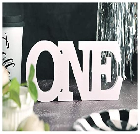 ONE Wooden Letter Sign 1 Year Old Birthday Party Centerpiece Giant ...