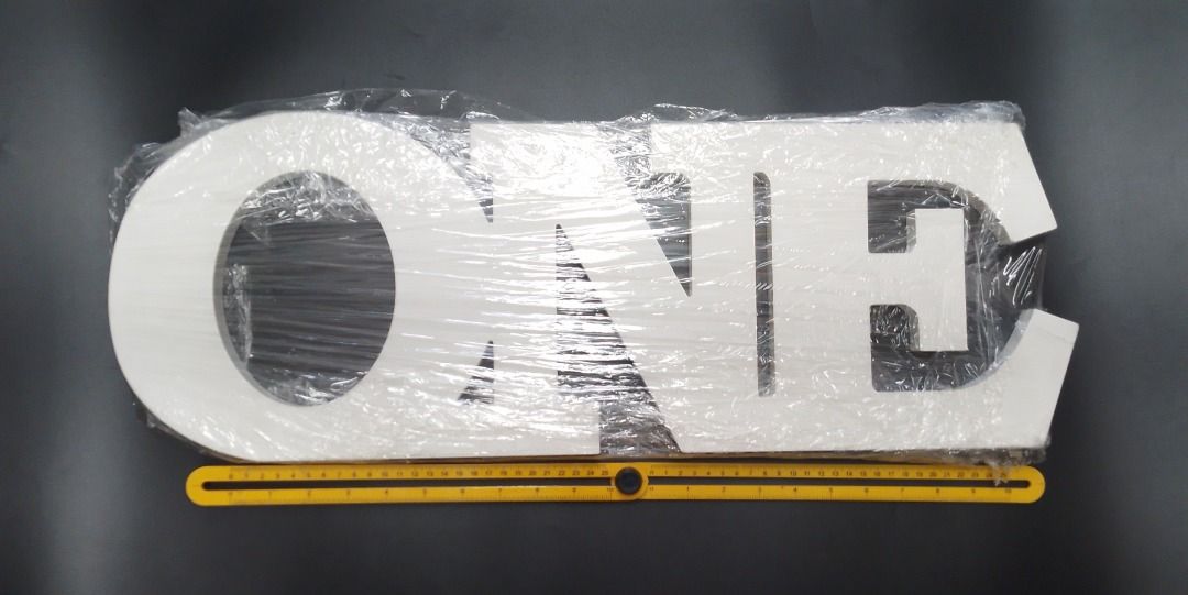 ONE Wooden Letter Sign 1 Year Old Birthday Party Centerpiece Giant ...