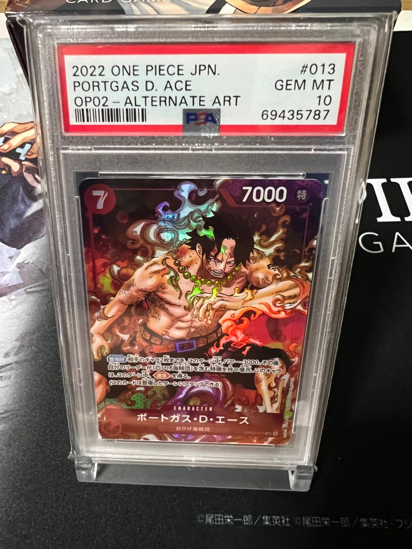 OP02 Ace AA PSA 10 One piece tcg, Hobbies & Toys, Toys & Games on Carousell