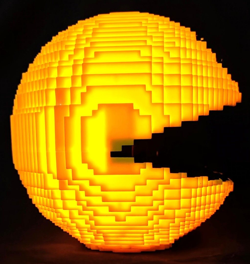 Pac-Man 3D Pixels with Light, Hobbies & Toys, Toys & Games on Carousell