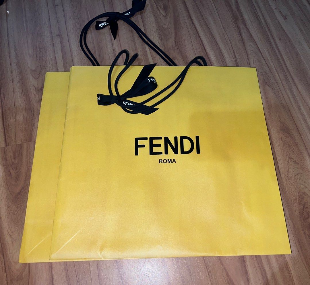 Paper bag Fendi large original / paper bag fendi ribbon /pita fendi ...