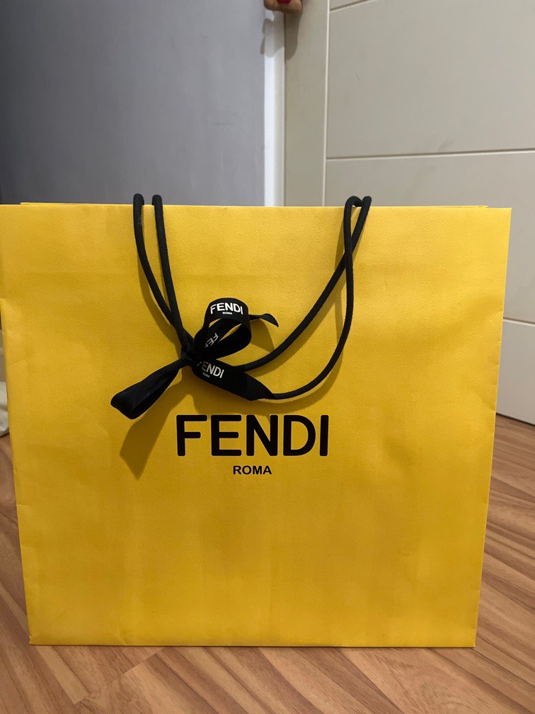 Paper bag Fendi large original / paper bag fendi ribbon /pita fendi ...