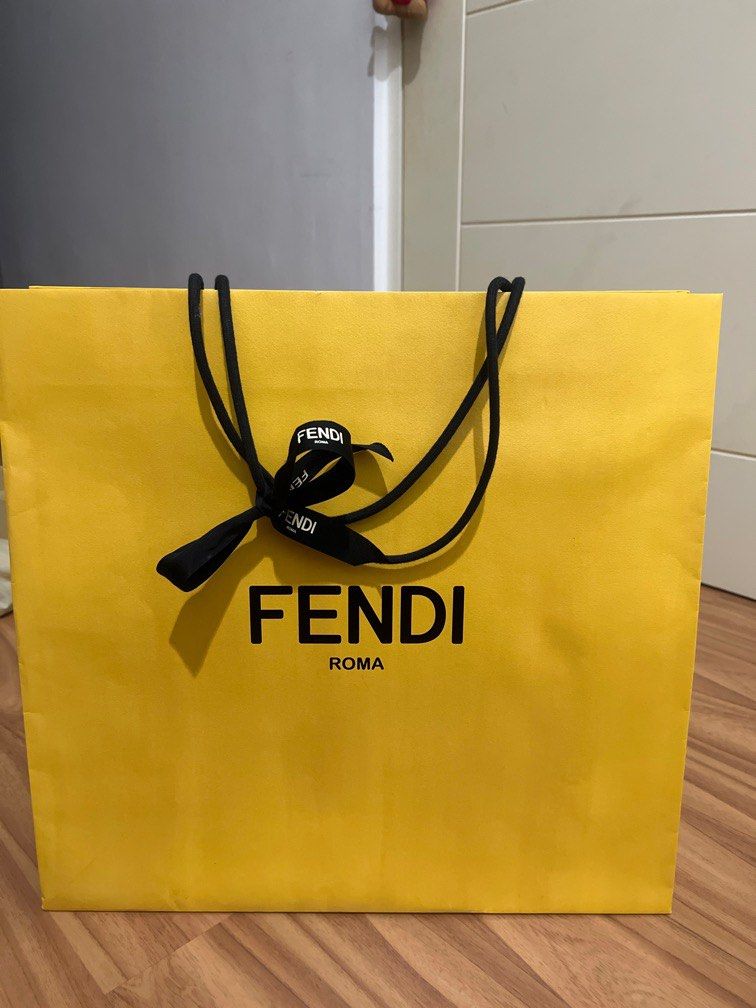 Paper bag Fendi large original / paper bag fendi ribbon /pita fendi ...