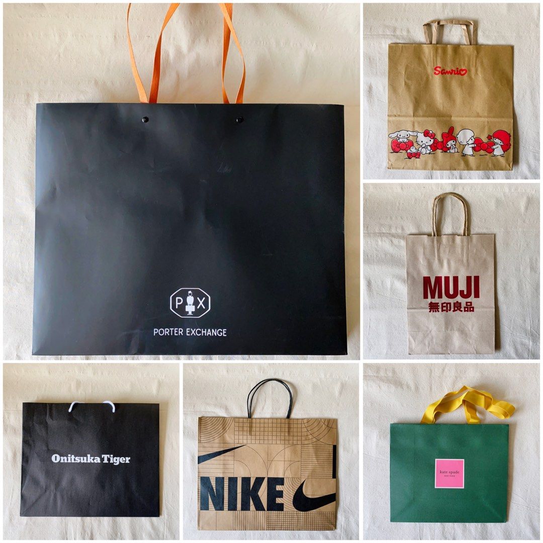 Paperbag ex Japan | Porter | Muji | Nike | Onitsuka | Sanrio | Kate Spade, Fesyen Wanita, Tas ...