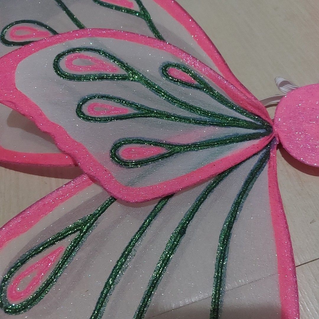 Pink Winx Club Flora-inspired Gartered Fairy Wings on Carousell