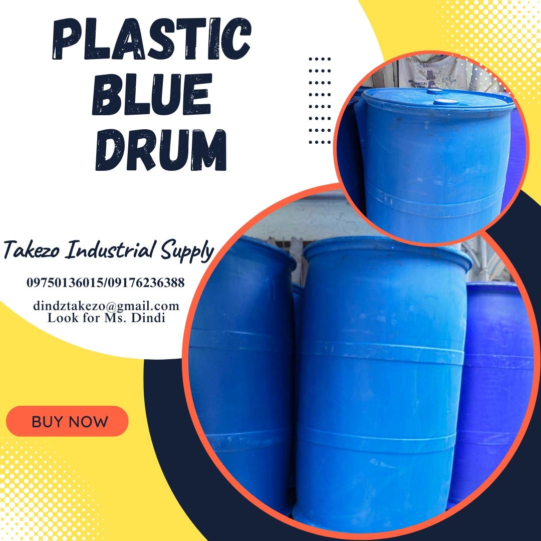 Plastic Blue Drum, Commercial & Industrial, Industrial Equipment on ...