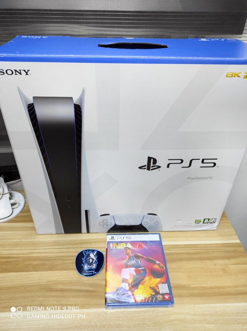 Playstation 5 Disc Edition with NBA 2K23, Video Gaming, Video Game ...