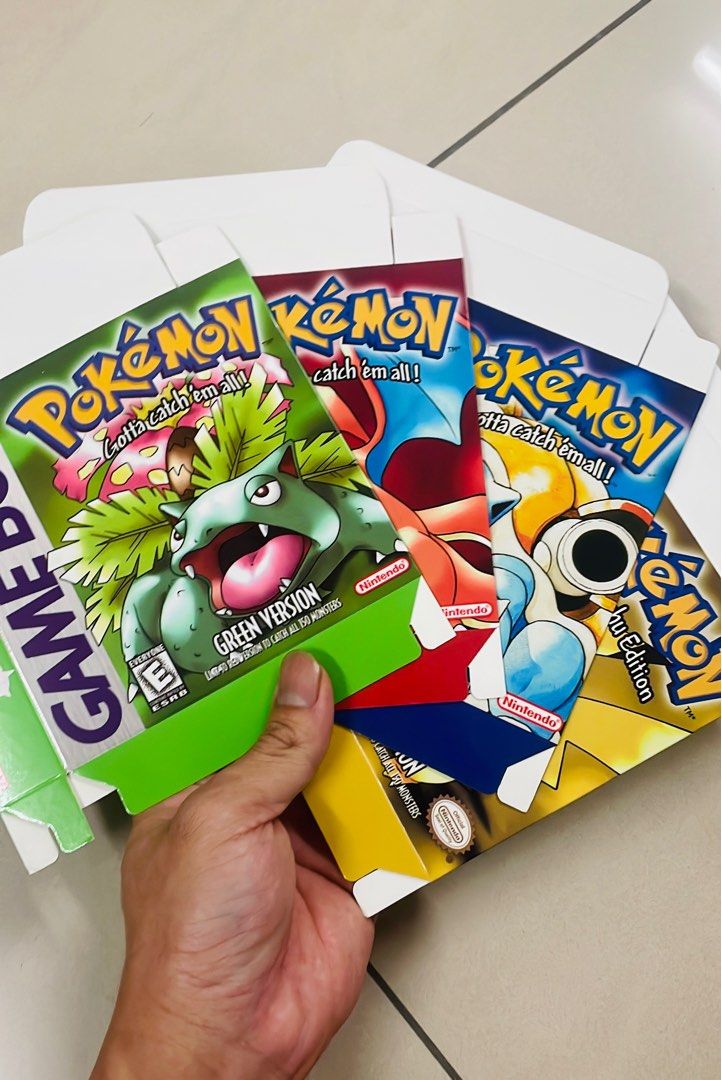 Gameboy Pokemon GBC Cartridge Box Repro, Hobbies & Toys, Toys & Games ...