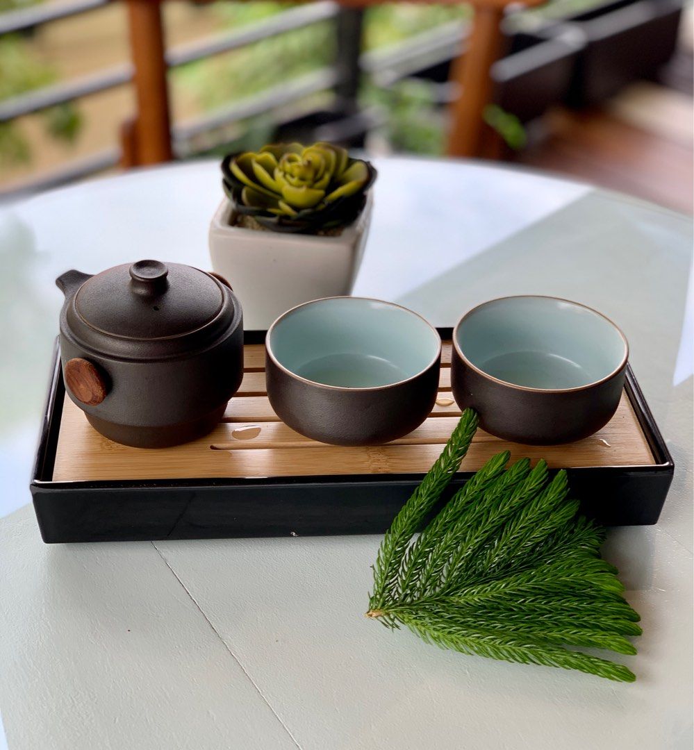 Portable Tea Set, Furniture & Home Living, Kitchenware & Tableware ...