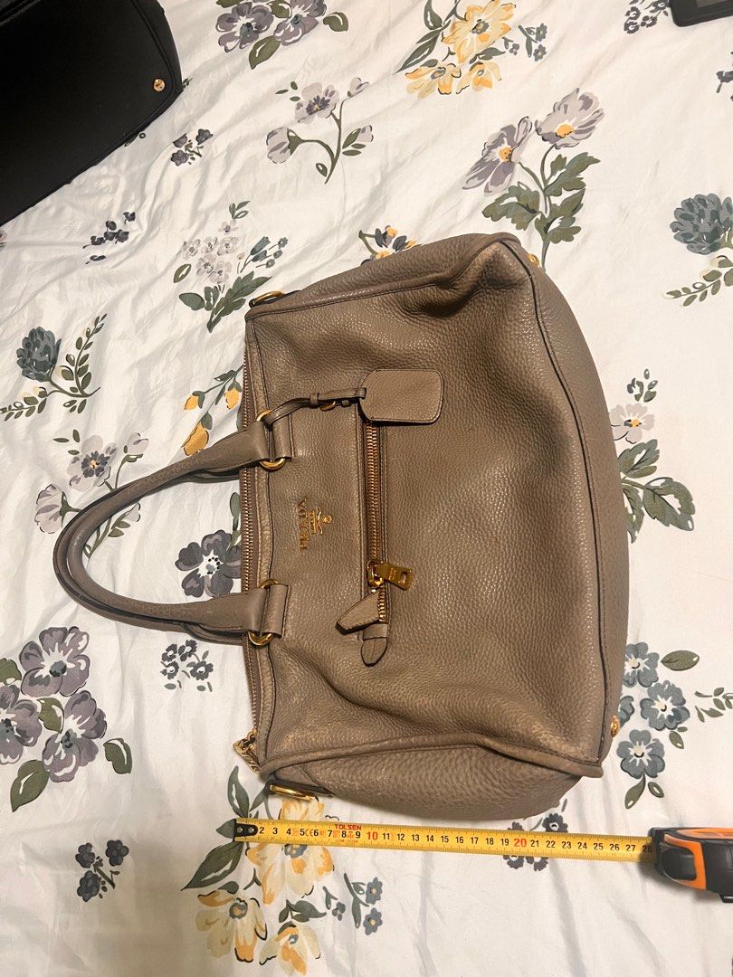 Prada Agrilla Vitello Daino Leather Authentic, Luxury, Bags & Wallets on Carousell