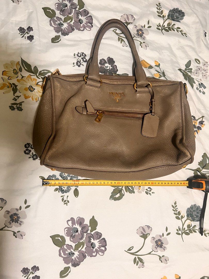 Prada Agrilla Vitello Daino Leather Authentic, Luxury, Bags & Wallets on Carousell