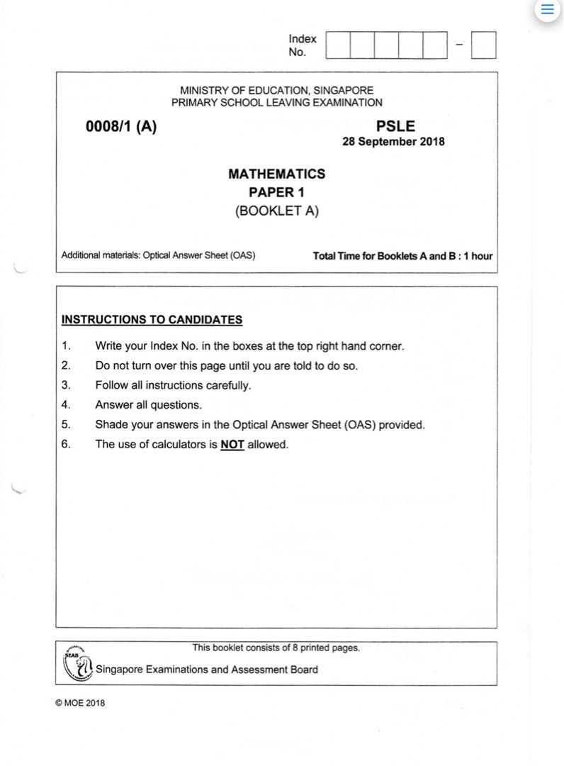 PSLE Actual past year paper 2012-2022 Eng,Math, Chinese, Science ...