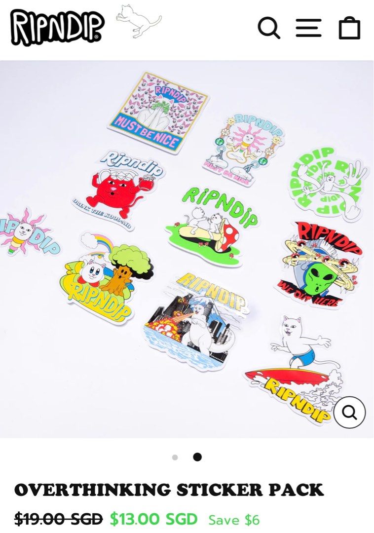 RIPNDIP Sticker pack, Hobbies & Toys, Stationery & Craft, Art & Prints ...