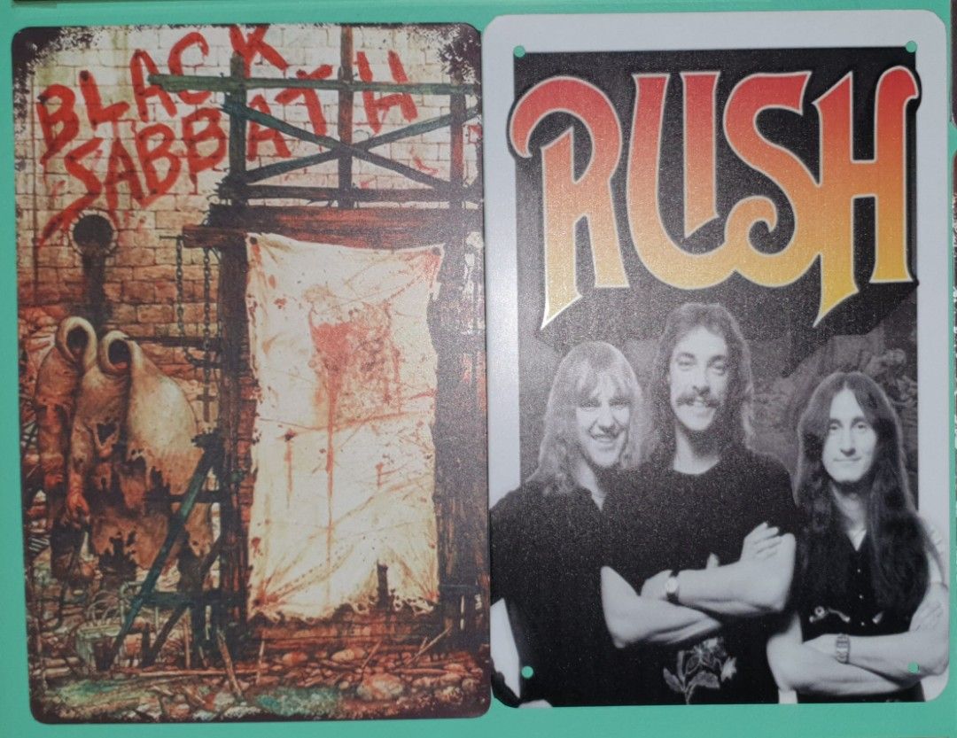 Rock band metal plate, Hobbies & Toys, Memorabilia & Collectibles ...